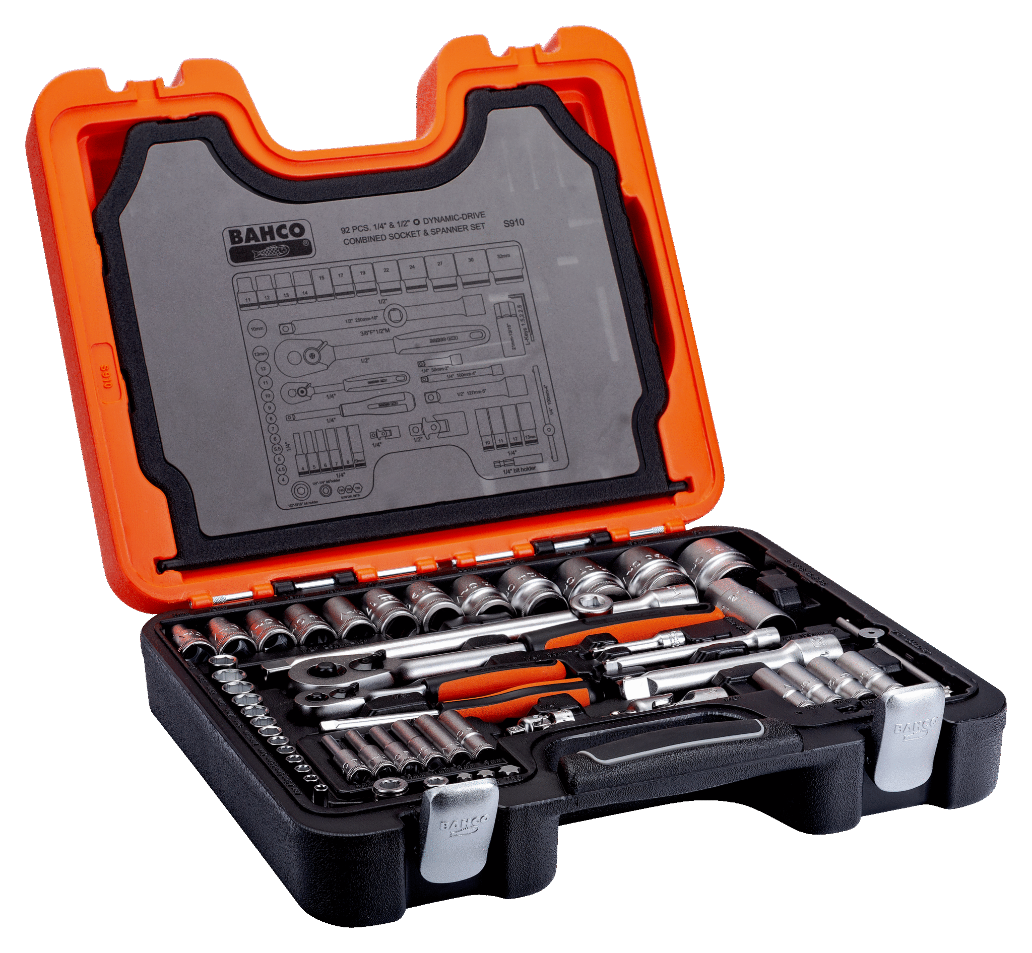 1 4 And 1 2 Square Drive Socket And Deep Socket Set With Metric Hex